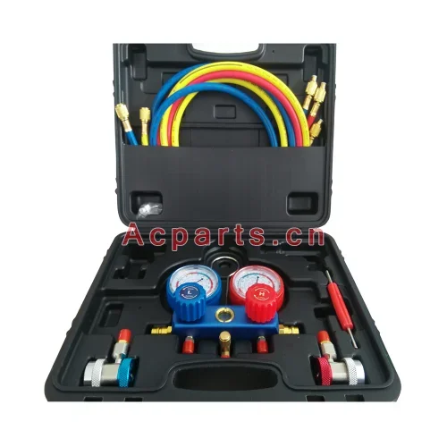 1-4SAE-R134A-refrigerant-testing-manifold-gauge-set-hvac-tools-manifold ...