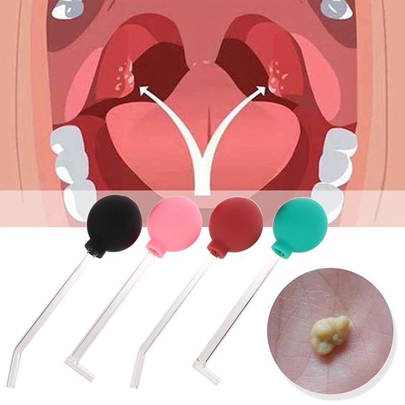 15/90 Degrees Long Glass Tube Tonsil Stone Remover Tool Suction Ball ...