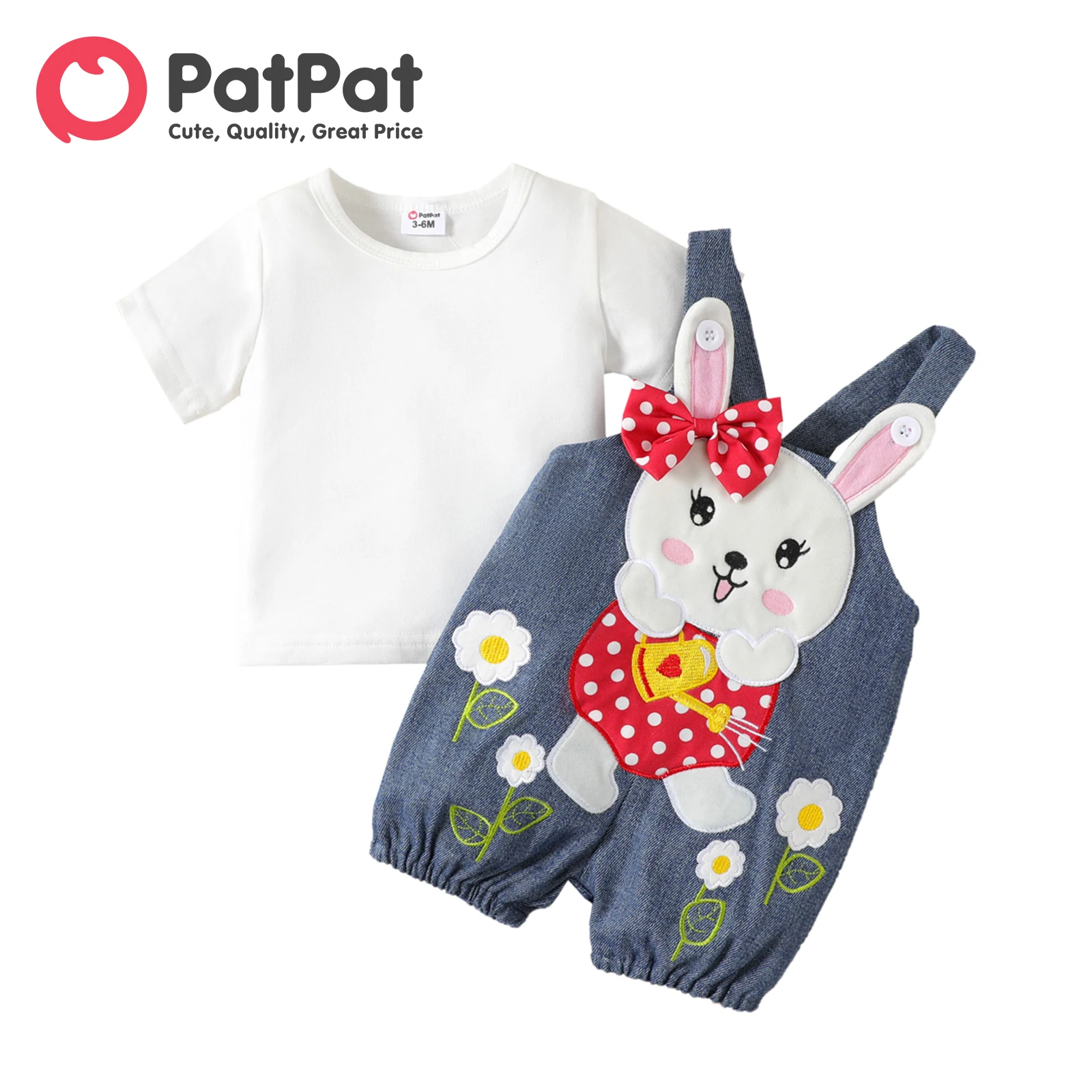 PatPat-2pcs-Baby-Girl-Clothes-Sets-100-Cotton-Rabbit-Graphic-Denim ...