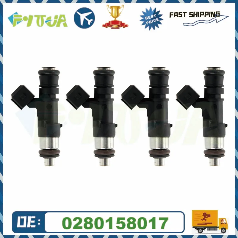 4pcs fuel Injector 0280158017 For CHEVROLET NIVA LADA KALINA NIVA II ...