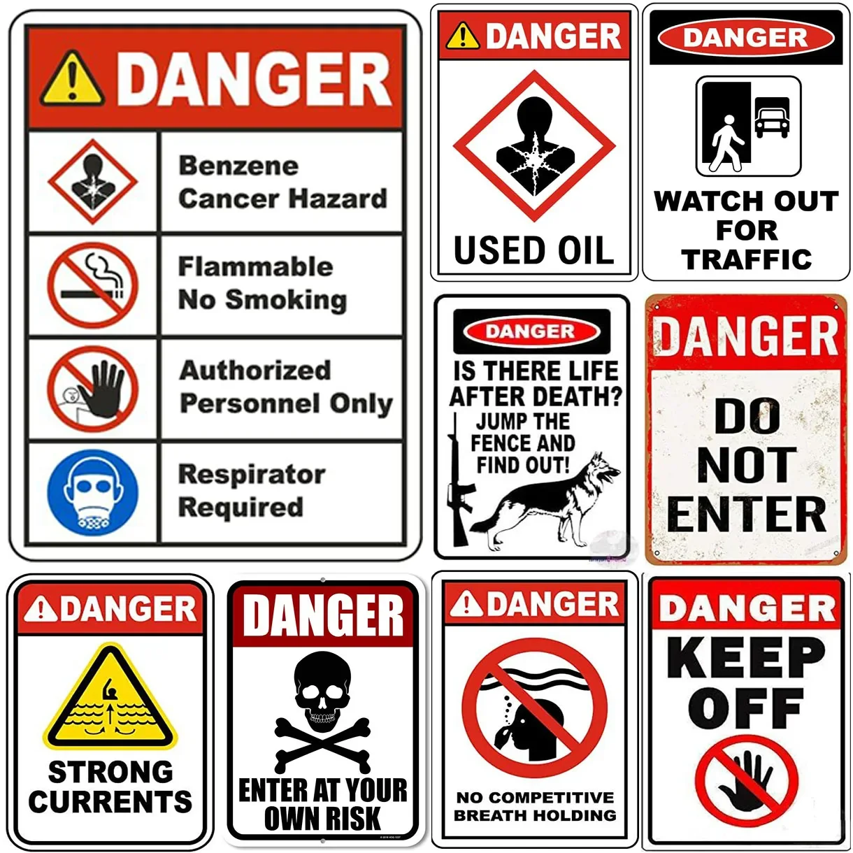 Warning-Metal-Tin-Signs-Plaque-Danger-Wall-Decoration-Vintage-Iron ...