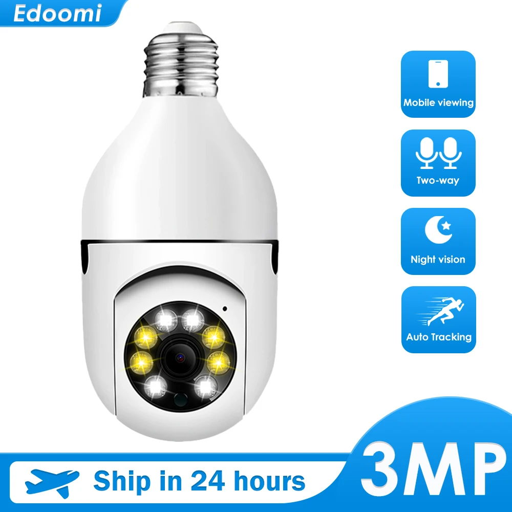 Bulb Surveillance E27 5g Wifi Ip Camera Night Vision Full Color ...