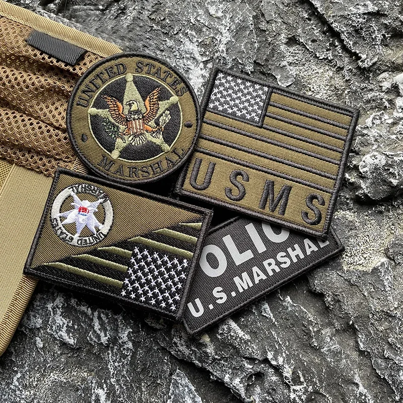 US-MARSHAL-Federal-Marshal-Vest-Sticker-Embroidered-Hook-Loop-Patch ...