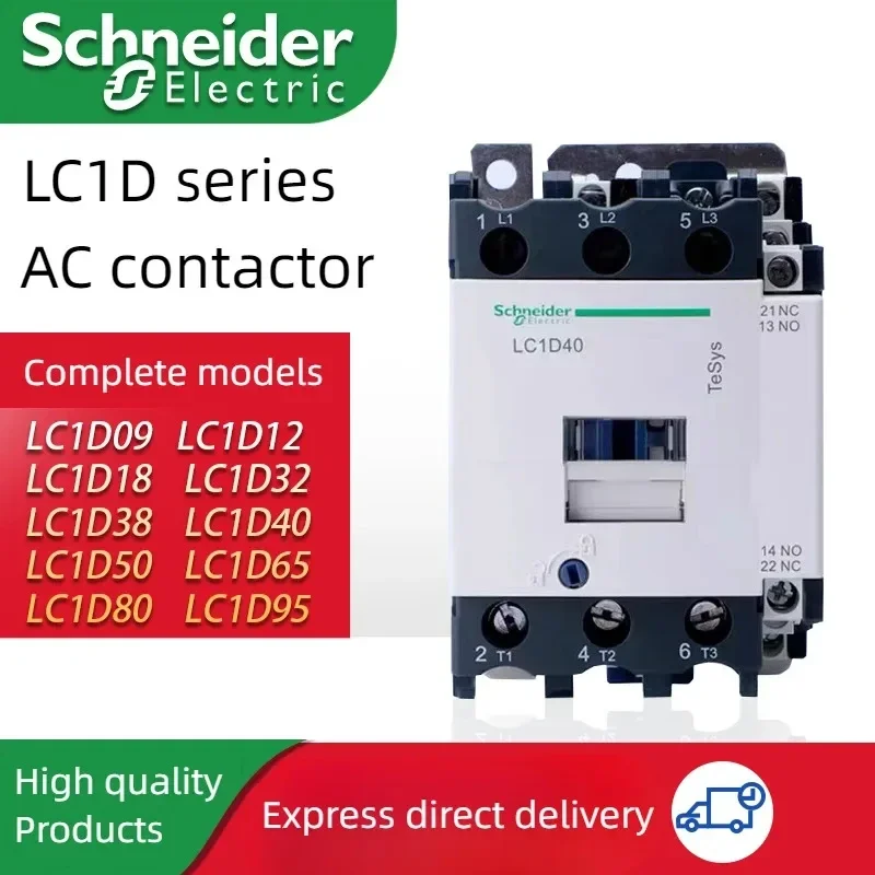 Schneider-Electric-AC-Contactor-LC1D40-D50-D65-D80-D95-LC1D12-D18-D25 ...