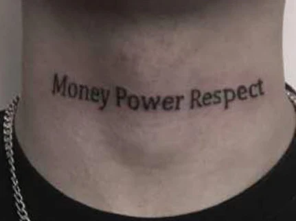 Money Power Respect Chest Tattoo