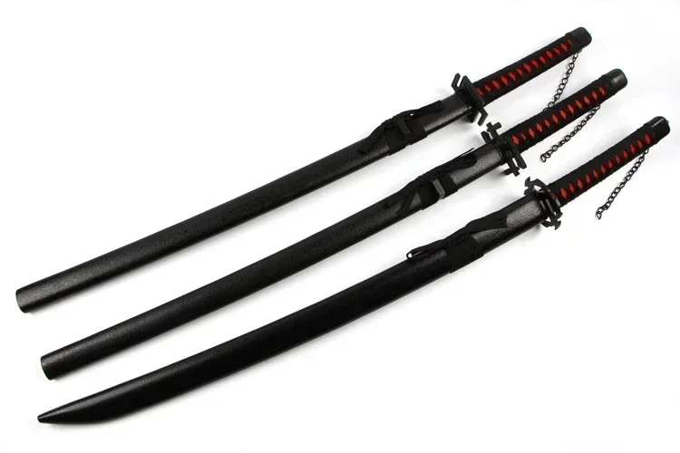 100cm Anime Ichigo Kurosaki Tensa Zangetsu Zanpakuto Wooden Sword ...