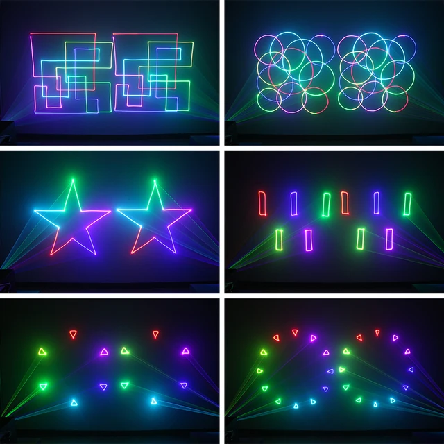 ALIEN 1W 2W DMX RGB Ilda Animation Laser Projector Scanner Professional ...