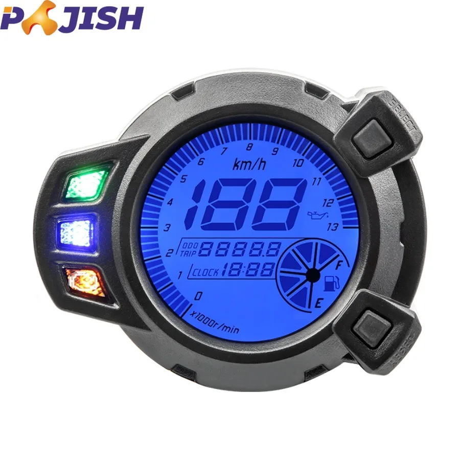Motorcycle Modified Accessories Multi-Function LCD Meter Digital ...