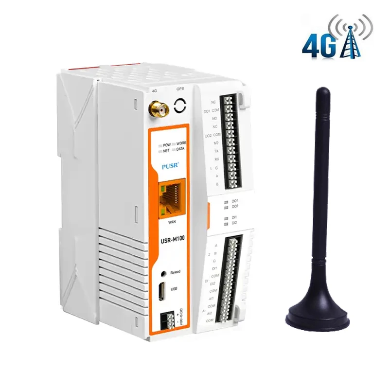 Din Rail Industrial 4G Lte Remote Io Edge Gateway Usr-M100-Eau ...