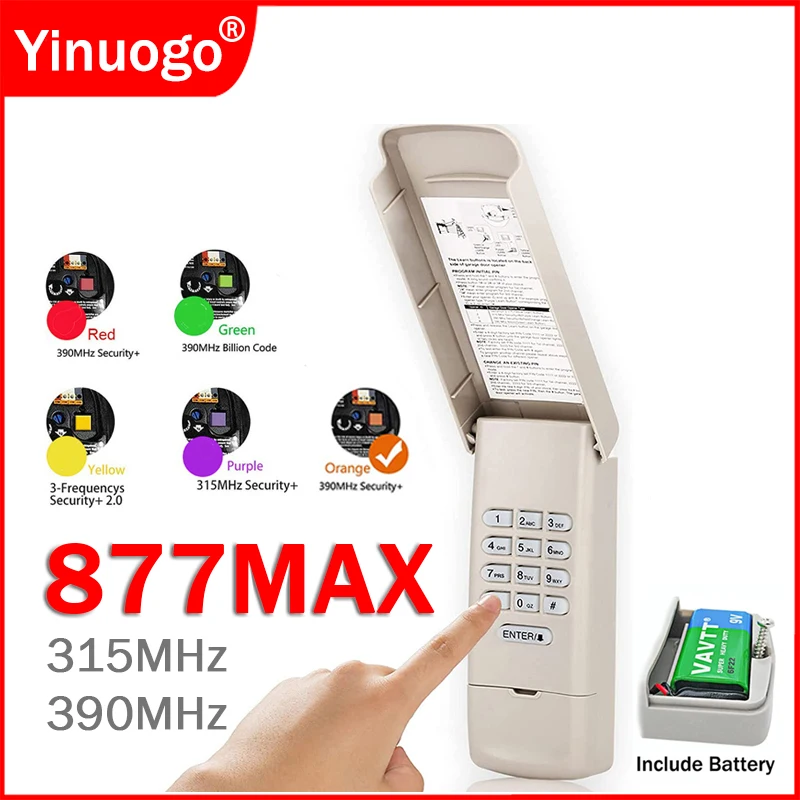 LiftMaster-877MAX-teclado-inal-mbrico-Control-remoto-abridor-de-puerta ...