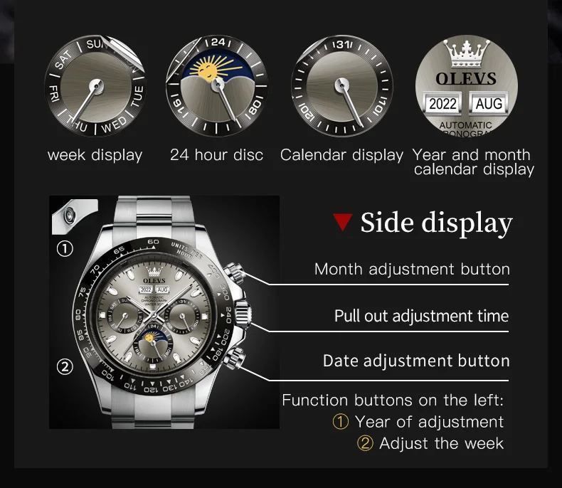 OLEVS Automatic Mechanical Watch for Men - Shadahunt