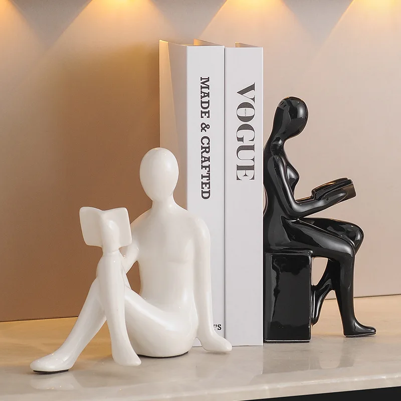 1 Set Nude Figure Art Bookends, Stylish Reading Figure Bookends For ...