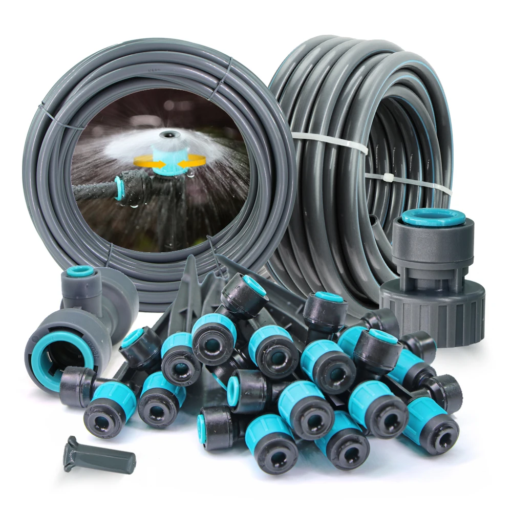 3/8" Bubbler Garden Irrigation Watering System 9/12mm PE Hose 360 ...