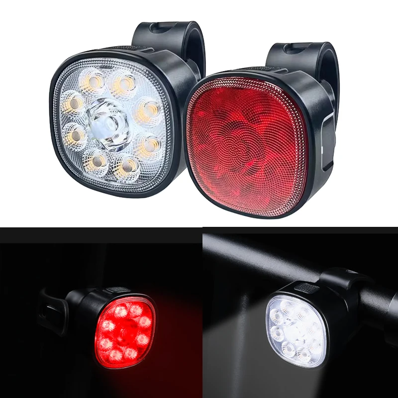 Bike-Light-Set-Powerful-USB-Rechargeable-Bicycle-Lamp-Bright-Front-And ...
