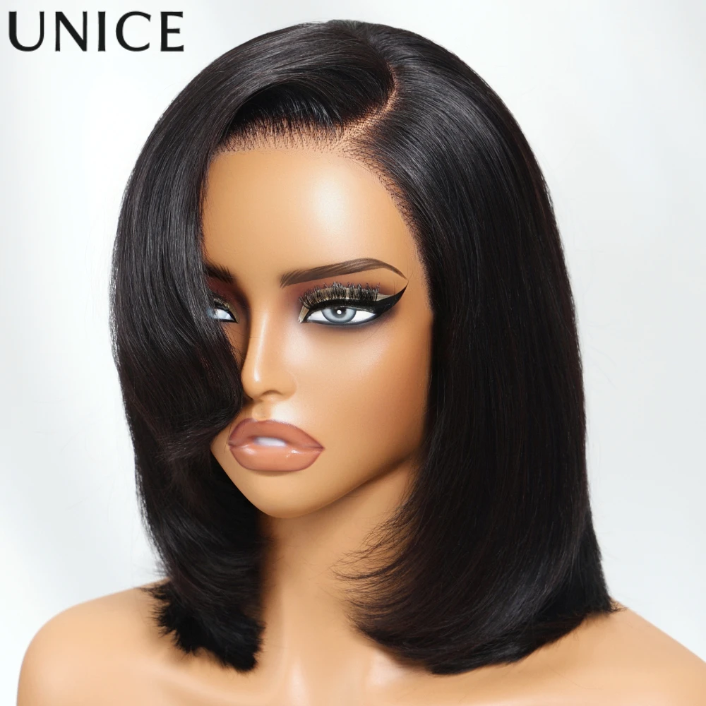Unice Hair 7x5 Drawstring Cap Straight Bob Wig With Left Side Part ...