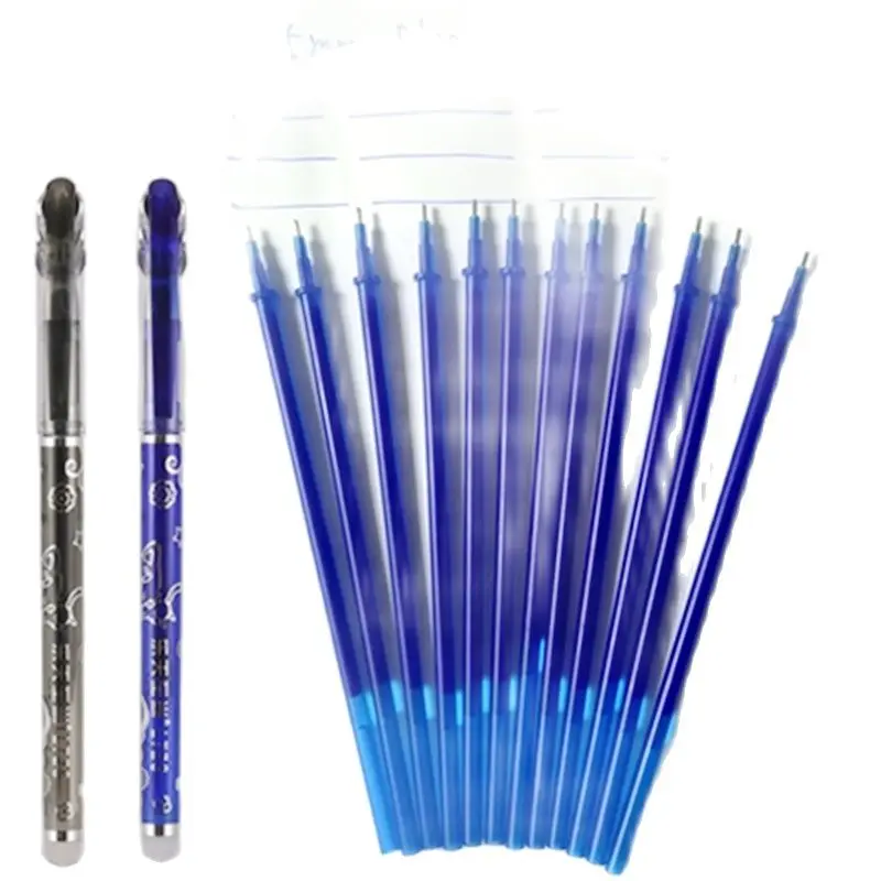 VCLEAR-12Pcs-Set-Gel-Pen-0-5mm-Friction-Erasable-Pen-Refill-Rod-Blue ...