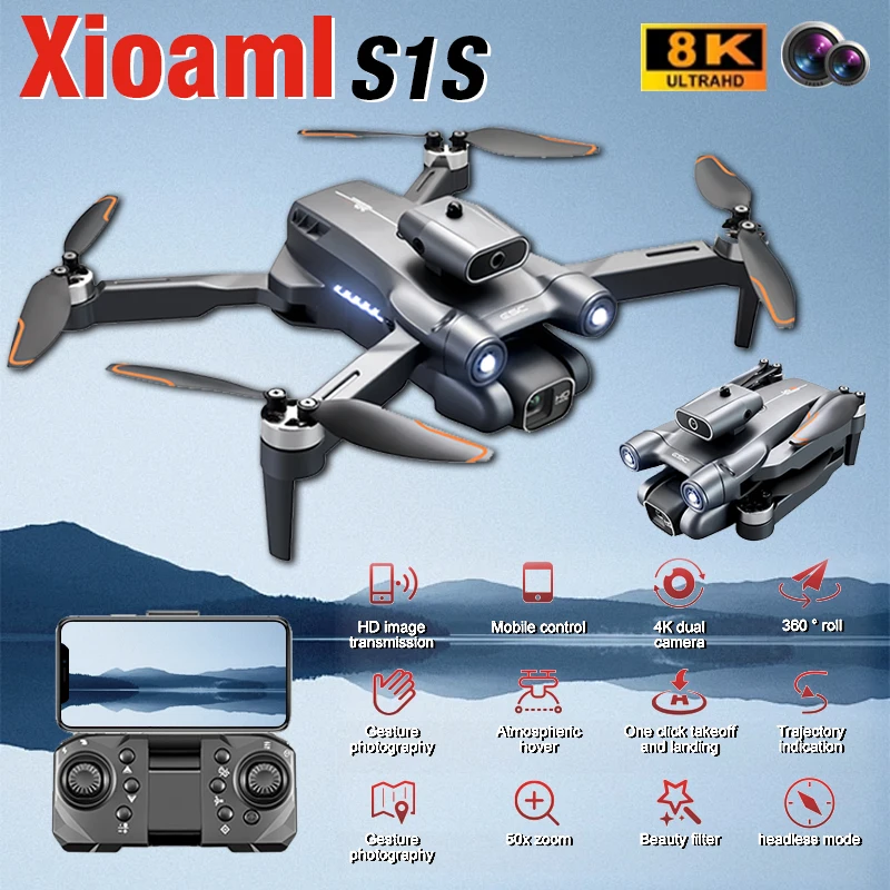 S1S-Mini-Drone-For-Xiaomi-8K-Professional-Brushless-Motor-Dron-Obstacle-Avoidance-HD-Dual-Camera ...