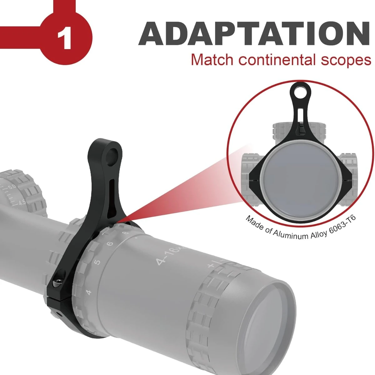 Optics Scope Throw Lever Fit For 42mm-47mm Dia. Scope Adjustment ...