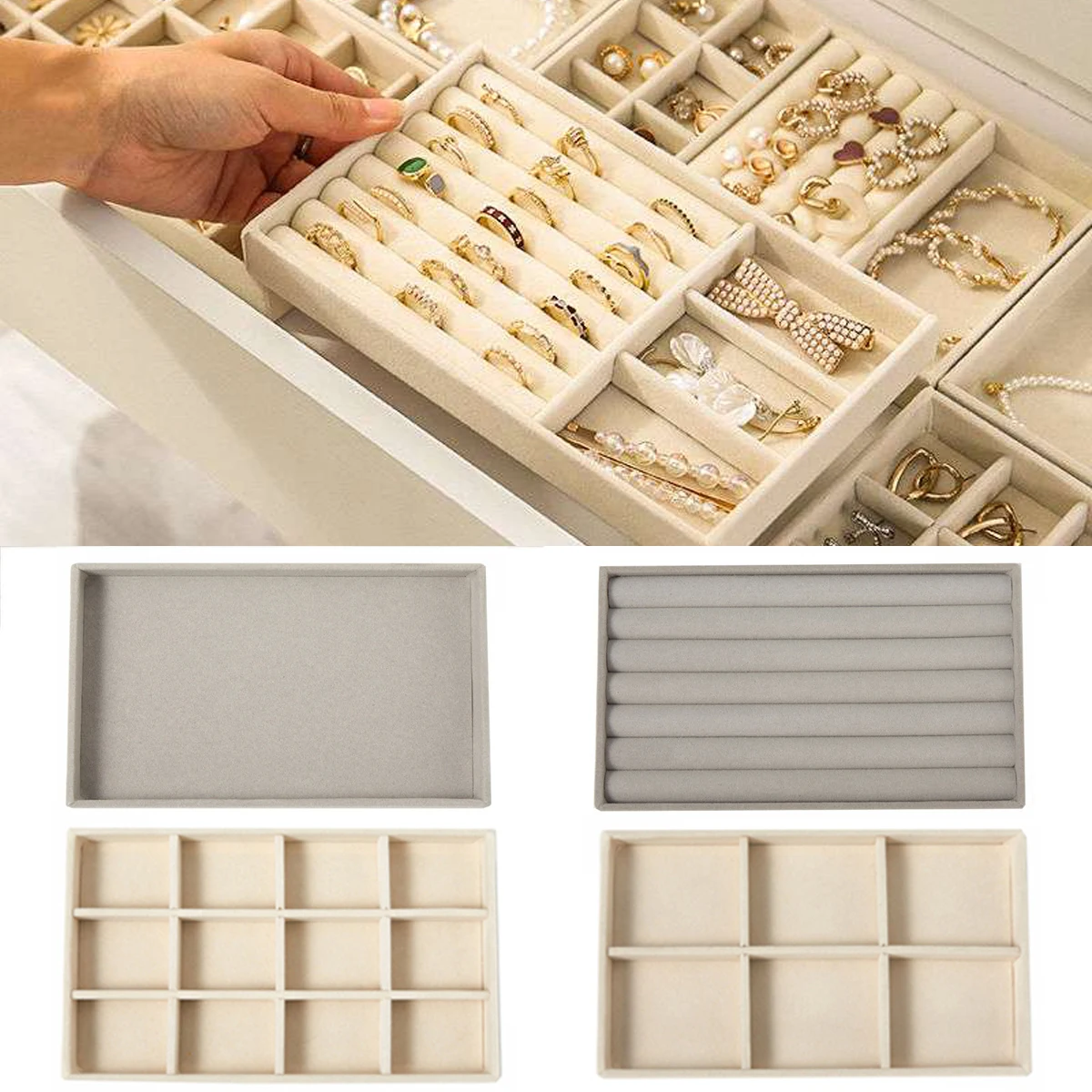 Bandeja-de-exhibici-n-de-joyer-a-de-terciopelo-de-m-ltiples-estilos ...