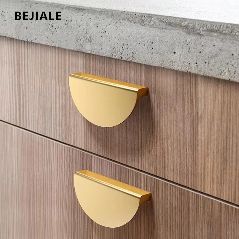 1PC Wardrobe Door Handle Semi circle Pair Mounted Drawer Cabinet Door ...