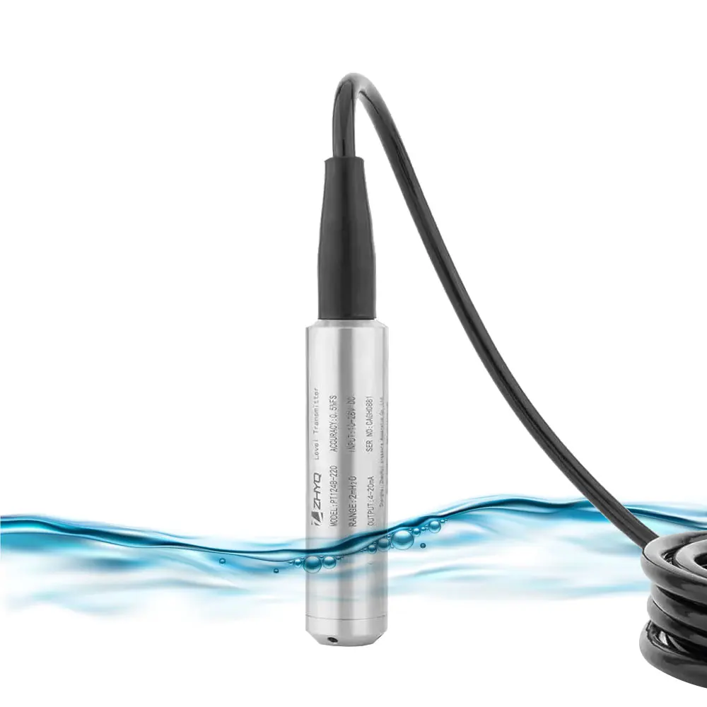 100m deep well depth measuring submersible level sensor probe ...