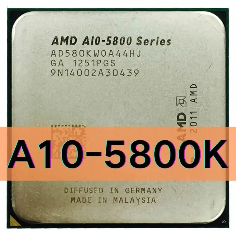 AMD A10-Series A10 5800K A10 5800 Quad-Core CPU Processor AD580KWOA44HJ/AD580BWOA44HJ 0Socket ...