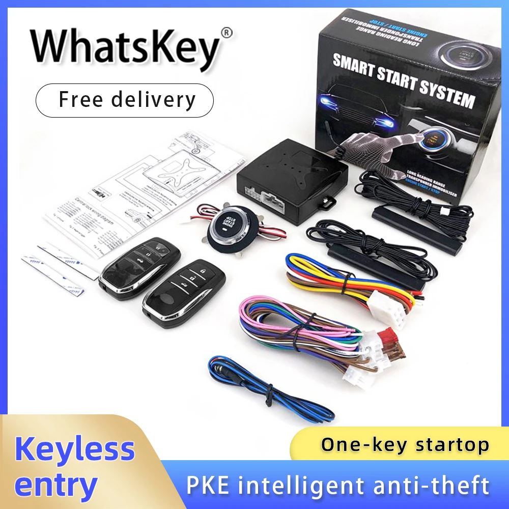 Car-Keyless-Entry-Engine-Start-Alarm-System-Push-One-button-Start ...