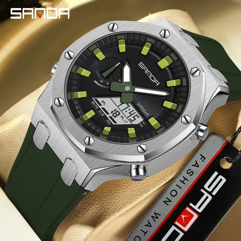 SANDA-3309-Waterproof-Men-Watch-Countdown-Stopwatch-Led-Light ...