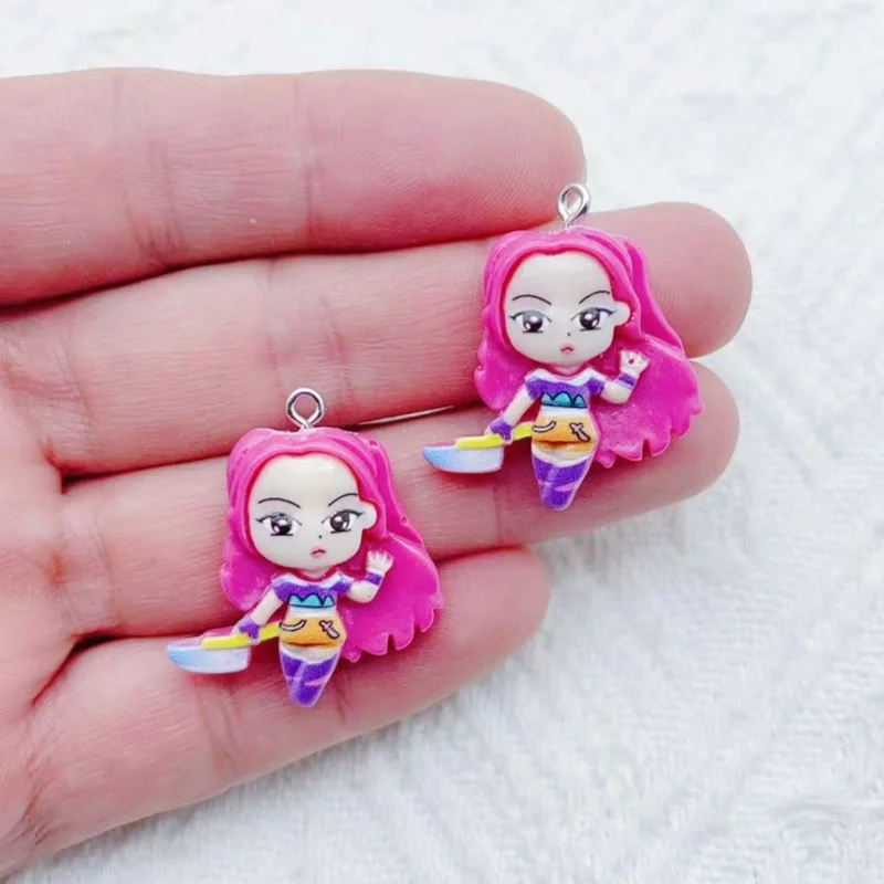 10pcs resin cartoon character jewelry earrings necklaces bracelets ...
