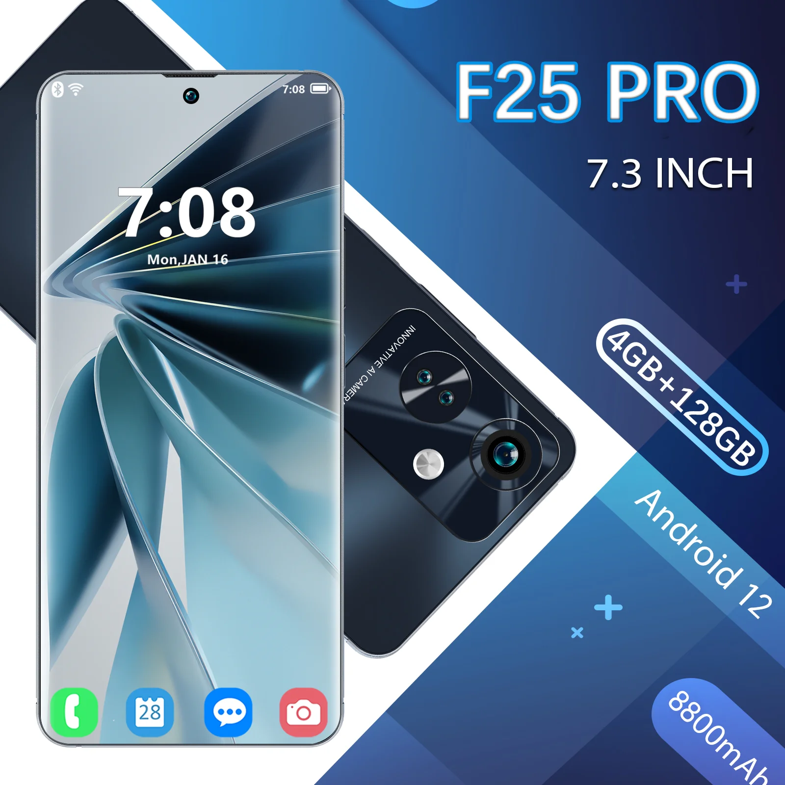 VERYHDSN-tel-fono-inteligente-F25-PRO-pantalla-de-7-3-pulgadas-Android ...