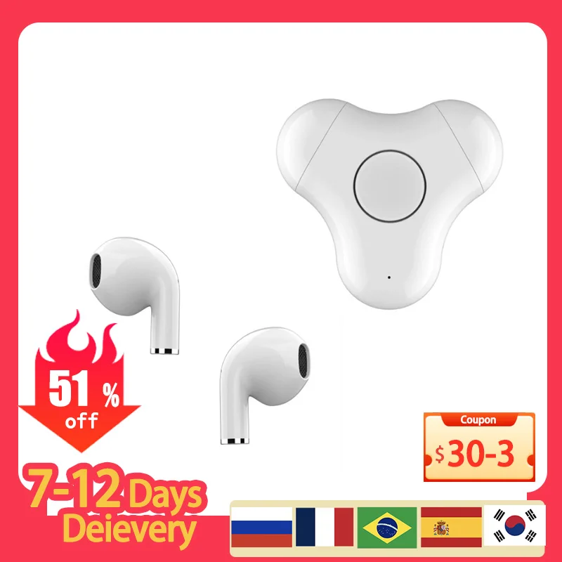 Fones-De-Ouvido-Sem-Fio-Bluetooth-Fidget-Spinner-Earbuds-Patente ...