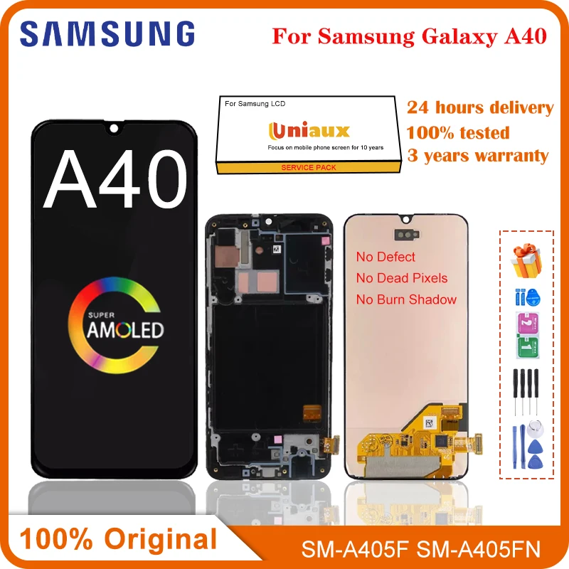 5.9" Original Amoled For Samsung Galaxy A40 2019 A405 Lcd Display Touch Screen Digitizer ...