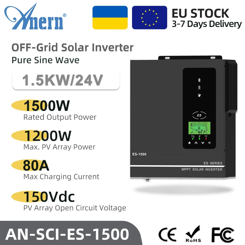 Anern-1500W-1000W-Hybrid-Solar-inverter-12V-220V-Pure-Sine-Wave-Off ...