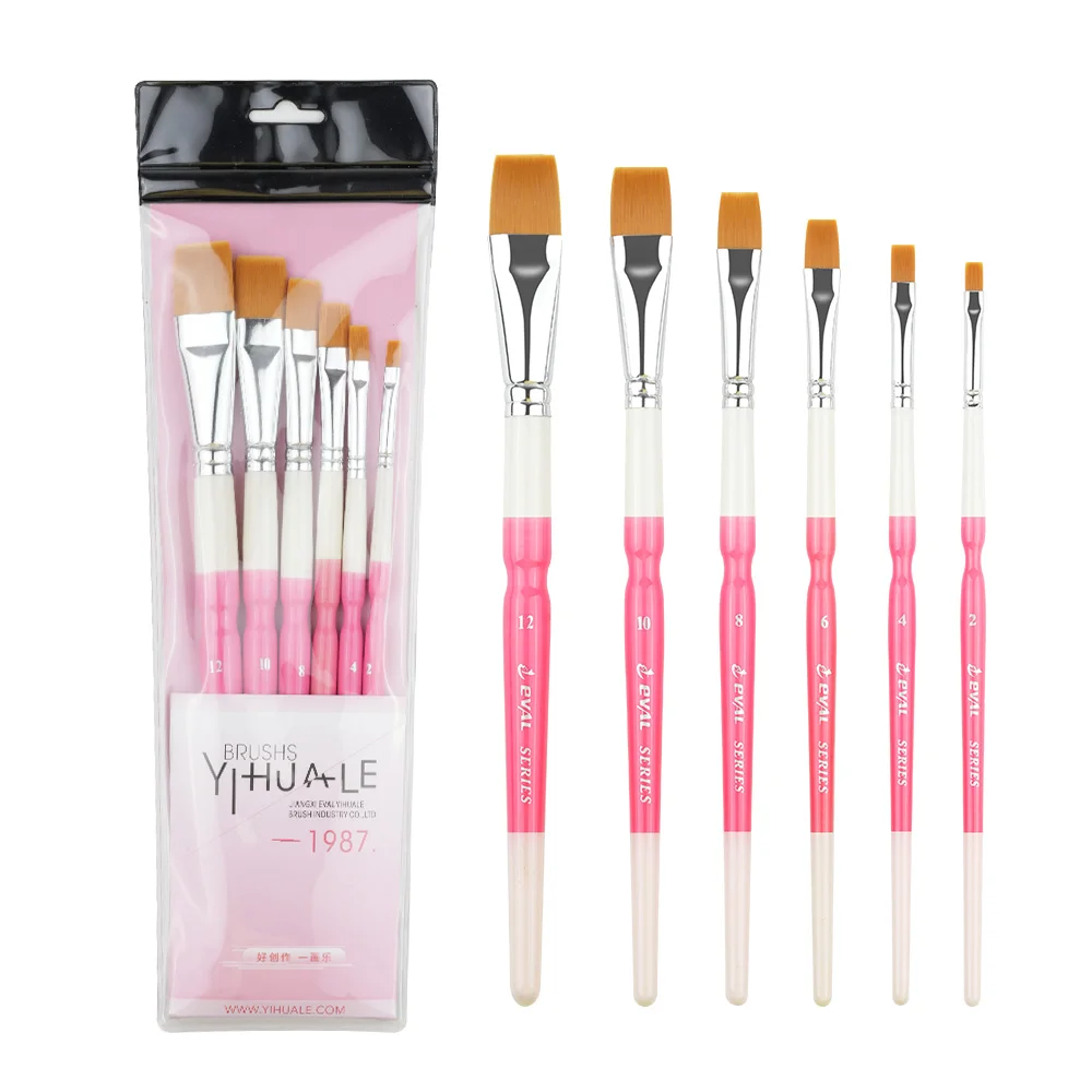 EVAL-6PC-Painting-Brushes-Set-Nylon-Hair-Painting-Art-Brush-Artist-Brush-for-Oil-Acrylic ...