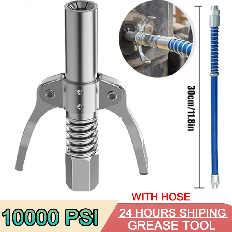 10000PSI-Grease-Gun-Coupler-Manual-Grease-Pump-Head-Syringe-Lubrication ...