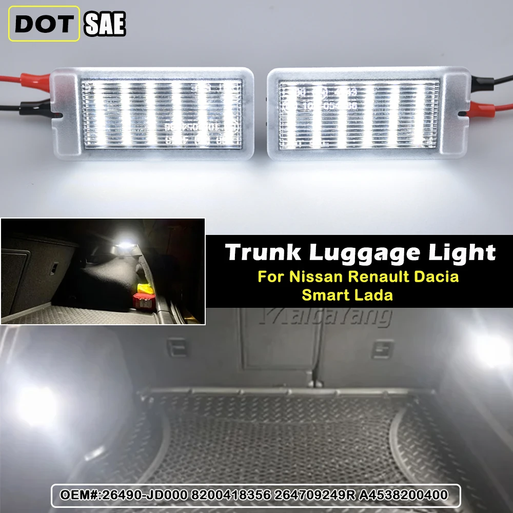 2X-LED-Interior-Luggage-Compartment-rear-Trunk-Boot-Lights-For-Renault ...