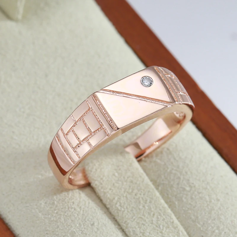 Glossy Ring 585 Rose Gold | 585 Rose Gold Color Ring | Party Daily ...