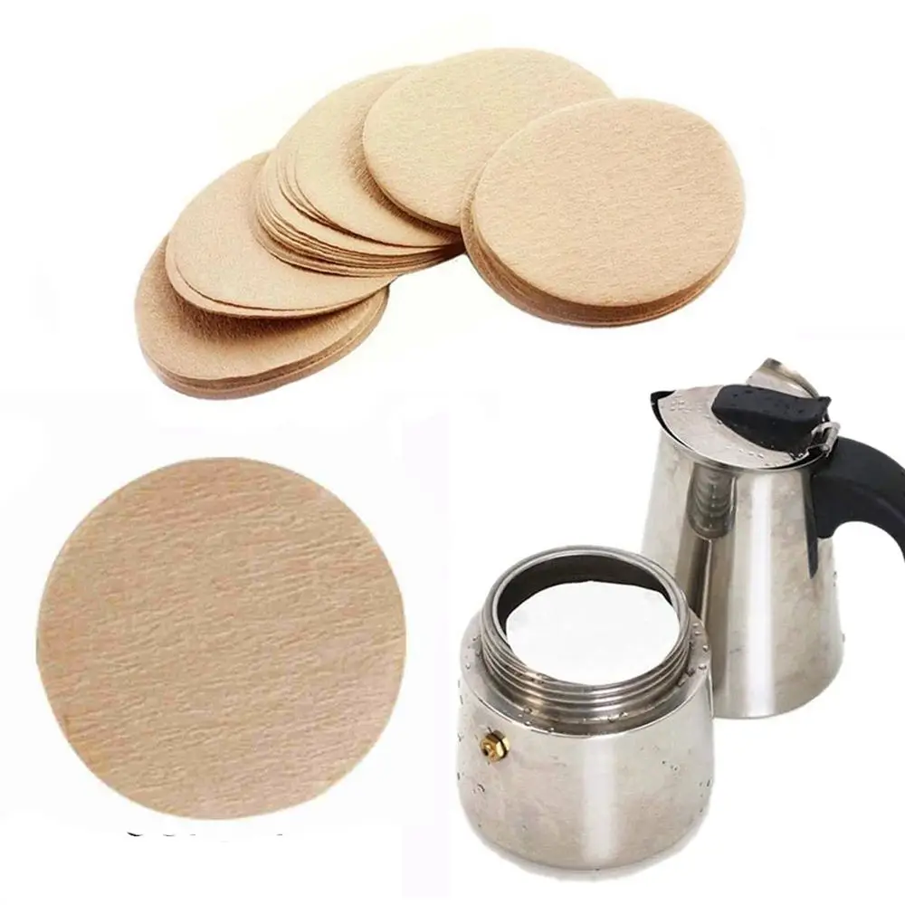 100Pcs Round Coffee Filter Paper 56mm 60mm 68mm For Espresso Coffee ...