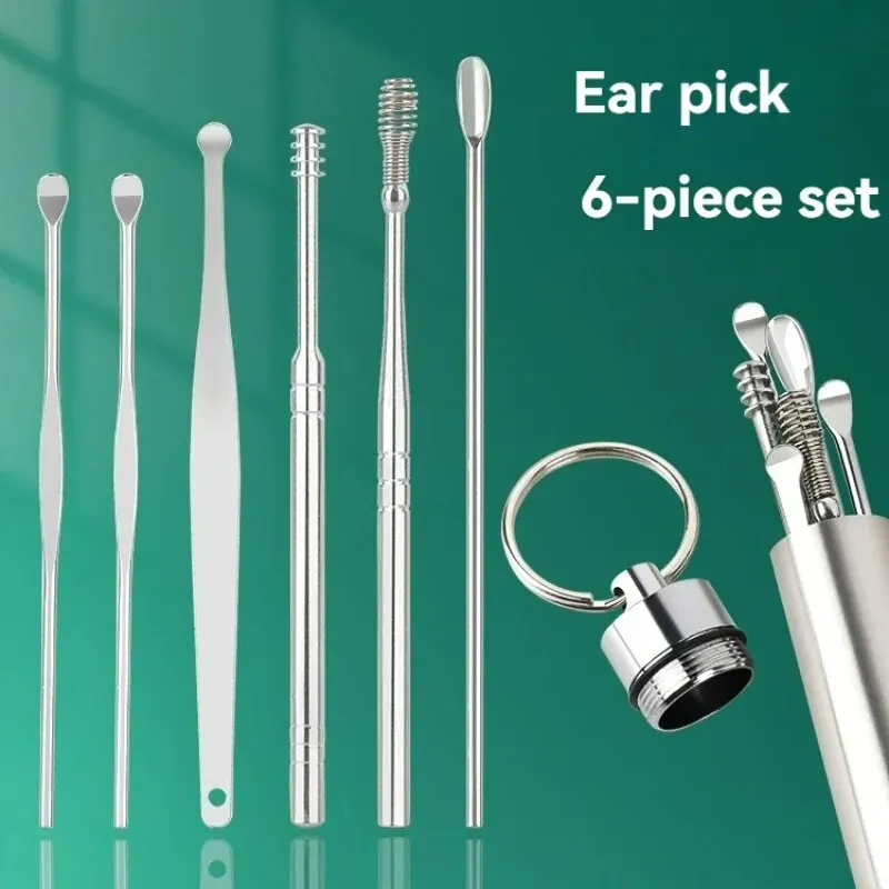 Ear-Pick-Six-piece-Set-Ear-Cleaning-Ear-Picking-Earpick-Convenient ...