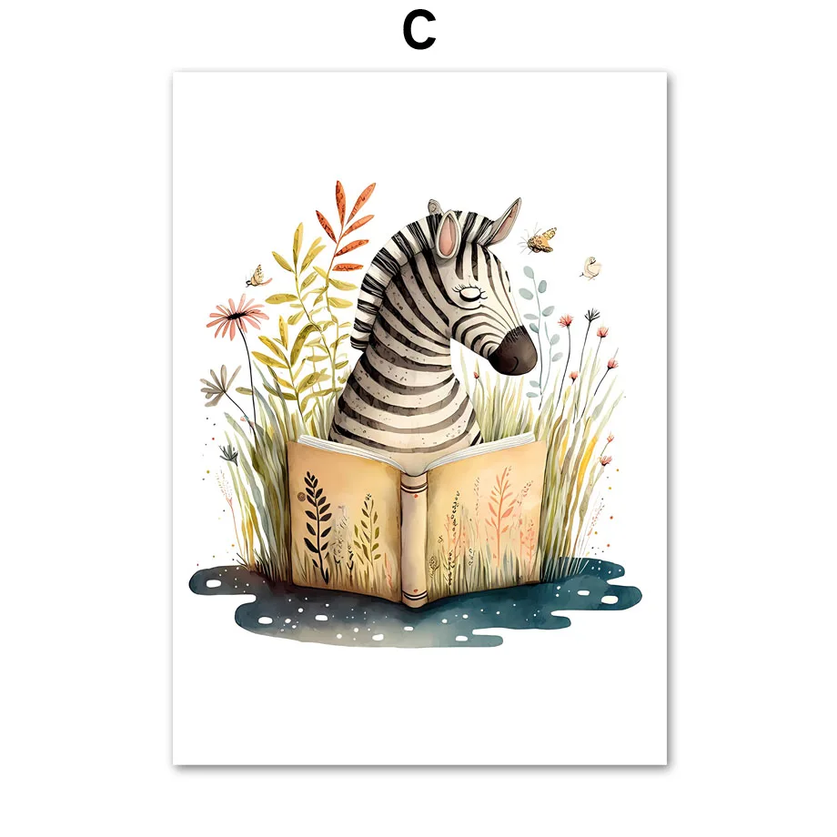 Zebra Reading A Book