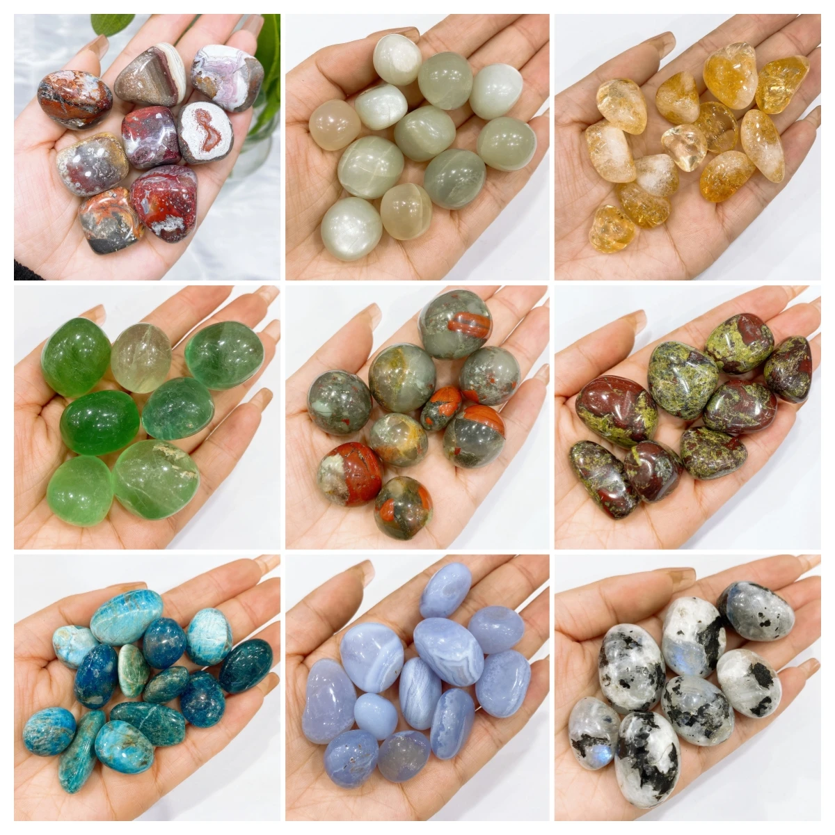 Natural-Crystal-Palm-Stone-Polished-Quartz-Amethyst-Tumble-Mineral ...