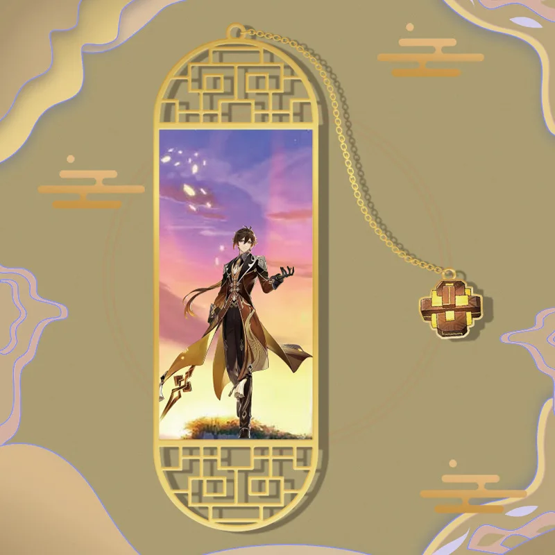 Game-Impact-Metal-Bookmark-Cosplay-Zhongli-Nahida-Diluc-Kazuha-HuTao ...