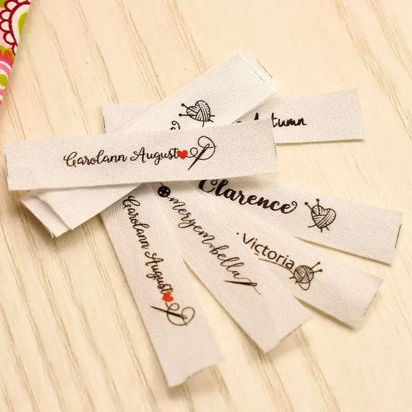 Handmade-Cotton-Label-with-Logo-or-Text-Sewing-Accessories-Tags-for ...