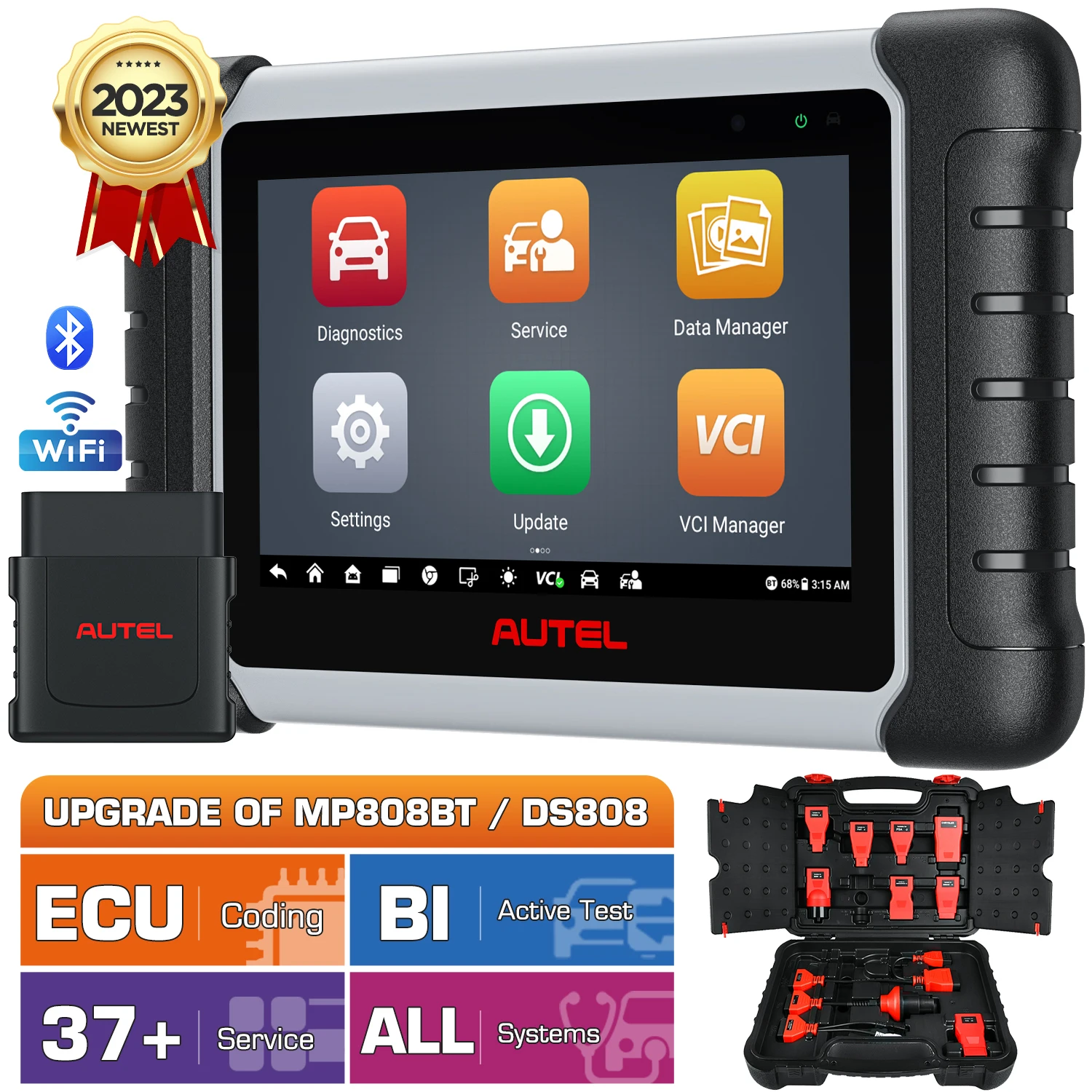 Autel Maxipro Mp808bt Pro Car Diagnostic Scan Tool Ecu Coding Refresh ...