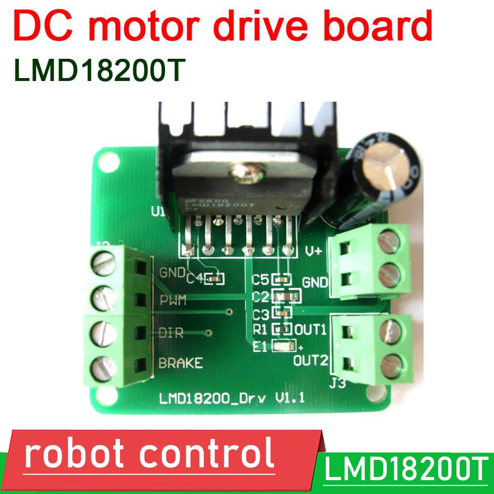 LMD18200T DC motor driver board Board PWM Adjustable Speed 3A 75W ...