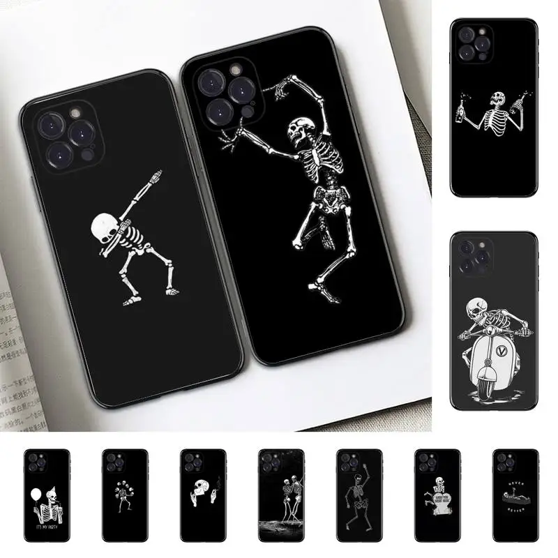 Funny-Skeleton-Phone-Case-Silicone-Soft-for-iphone-14-13-12-11-Pro-Mini ...