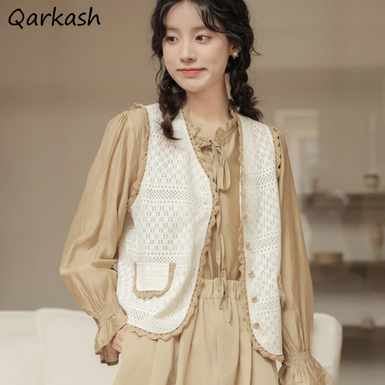 Matching-Sets-Women-Ruffles-Button-Elegant-Korean-Style-Gentle-Streetwear-Two-piece-Suit-All ...