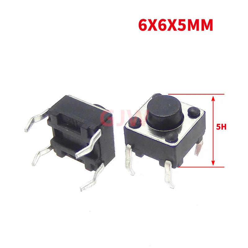 20PCS-100PCS-6X6x5mm-4PIN-dip-TACT-push-button-switch-Micro-key-power ...