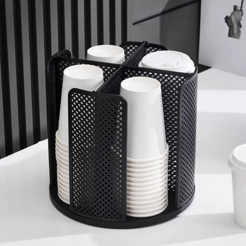 Paper-Cup-Holder-Space-saving-Organizer-Rack-360-Degree-Rotating ...