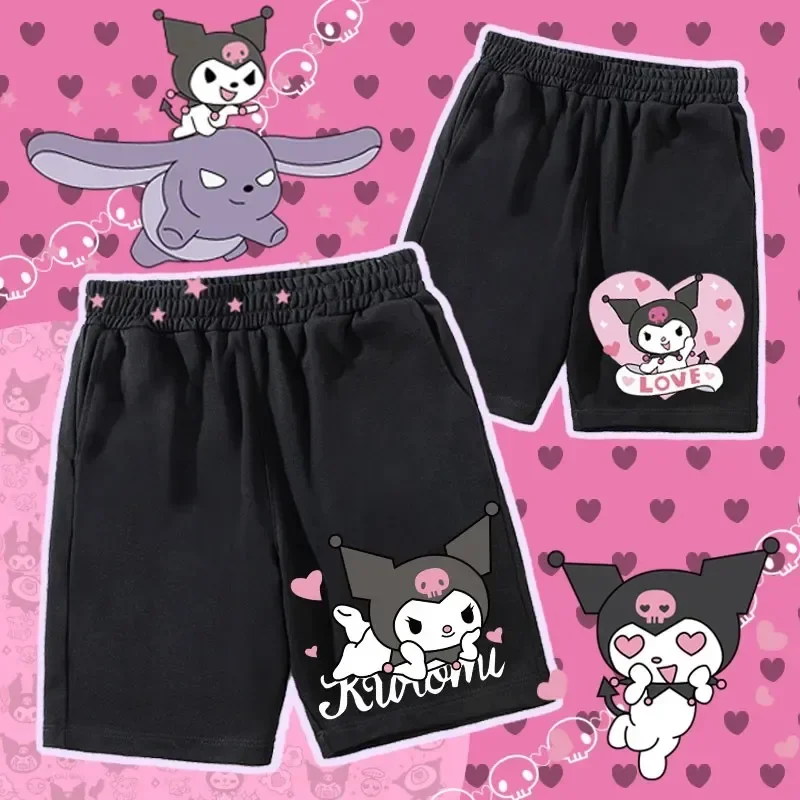 Kuromi-Kuromi-Short-Boys-and-Girls-Pants-Summer-Sanrio-Joint-Straight ...